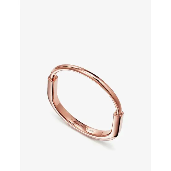 Tiffany & Co. Lock 18ct Bangle Bracelet - Rose Gold