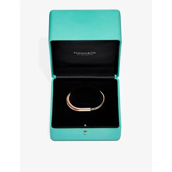 Tiffany & Co. Lock 18ct Bangle Bracelet - Rose Gold