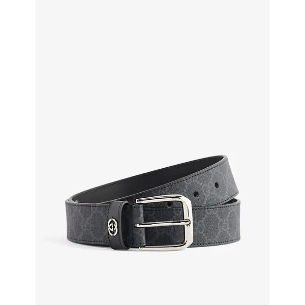 Gucci Monogram Coated-canvas Belt