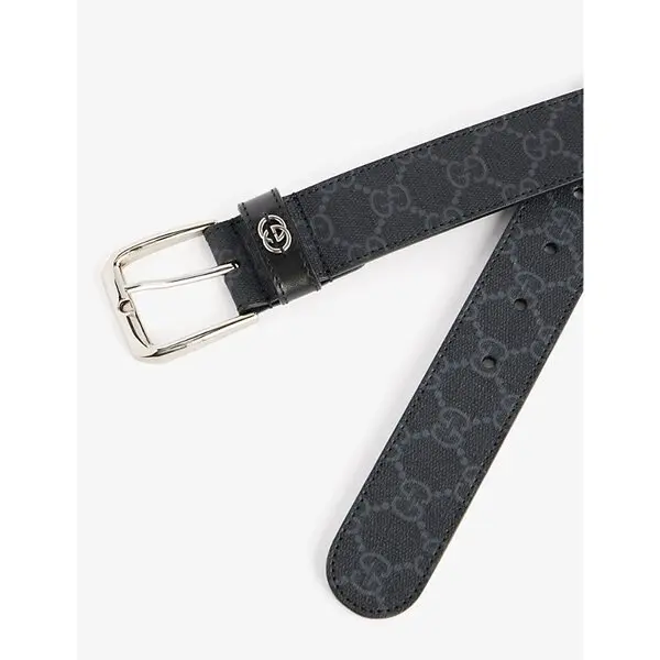 Gucci Monogram Coated-canvas Belt