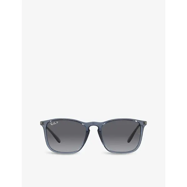 Ray-ban Square-frame Rubberised Sunglasses - Blue