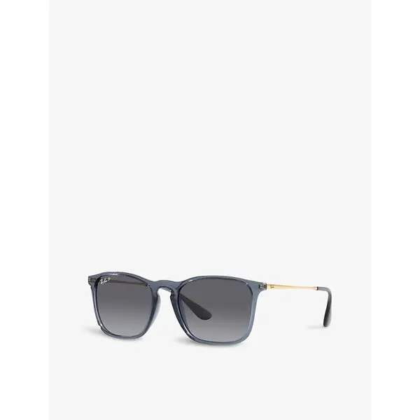 Ray-ban Square-frame Rubberised Sunglasses - Blue