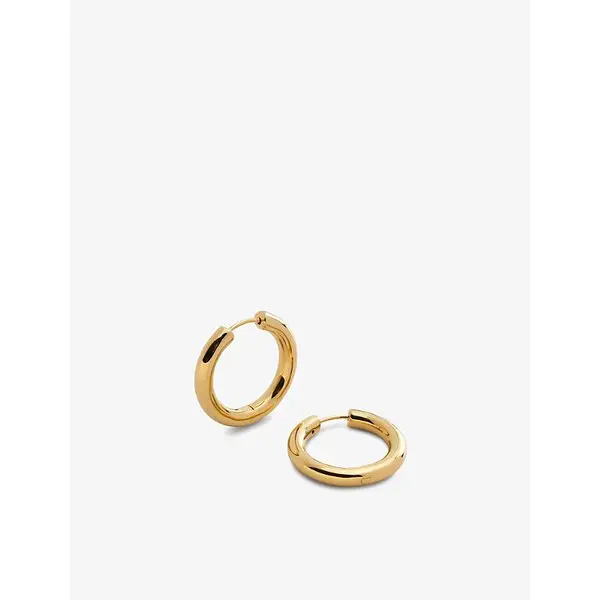 Monica Vinader Essential Click Medium Hoop Earrings - Yellow Gold
