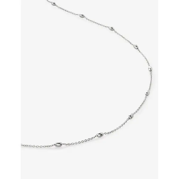 Monica Vinader Orbit Fine Oval Station Necklace
