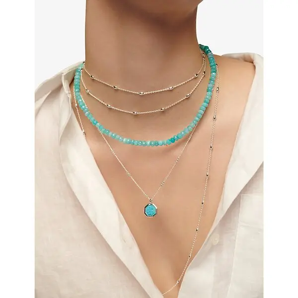 Monica Vinader Orbit Fine Oval Station Necklace
