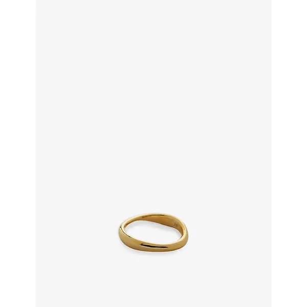 Monica Vinader Nura Reef 18ct Gold-plated Vermeil Sterling Silver Ring - Yellow Gold