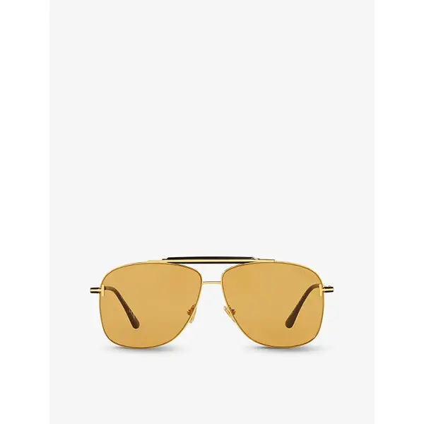 TOM FORD Jaden Aviator-frame Sunglasses - Gold/black
