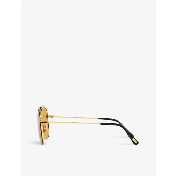TOM FORD Jaden Aviator-frame Sunglasses - Gold/black