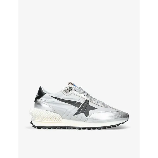 GOLDEN GOOSE Marathon Runner Leather And Mesh Low-top Trainers - Silver Com