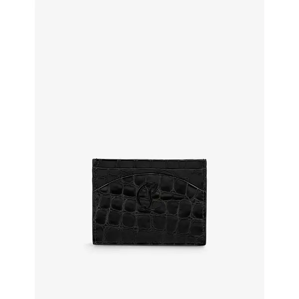 CHRISTIAN LOUBOUTIN Loubi54 Brand-embossed Leather Card Holder - Black