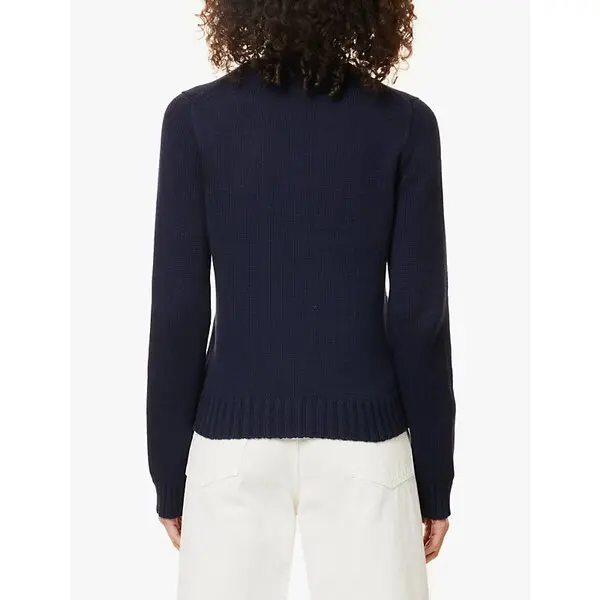 Polo Ralph Lauren American Flag Intarsia Cotton Jumper - Navy
