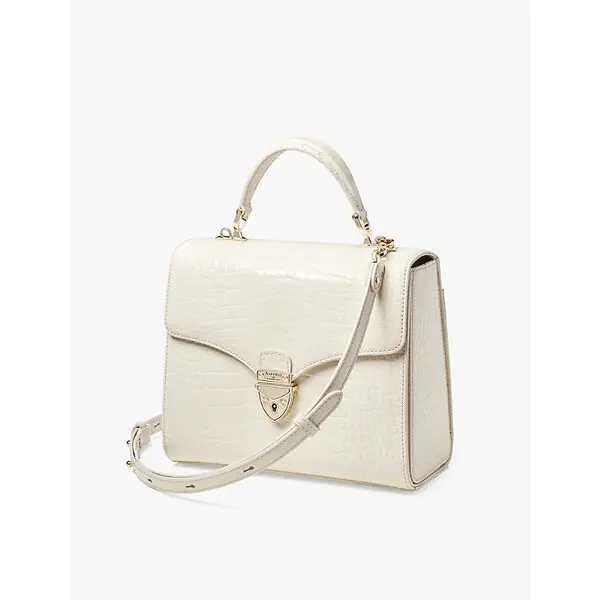 ASPINAL OF LONDON Mayfair Croc-embossed Top-handle Bag
