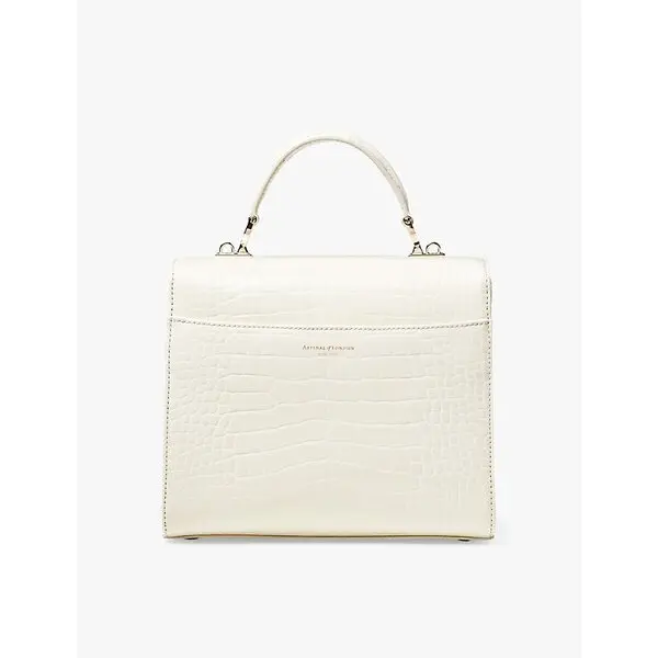 ASPINAL OF LONDON Mayfair Croc-embossed Top-handle Bag