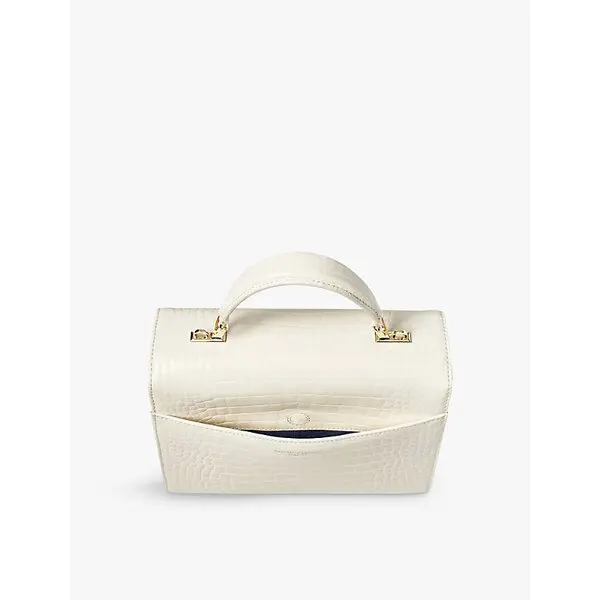 ASPINAL OF LONDON Mayfair Croc-embossed Top-handle Bag