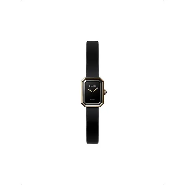 Chanel Première Ribbon 18ct Yellow Gold, Titanium And Rubber Quartz Watch - Black/gold