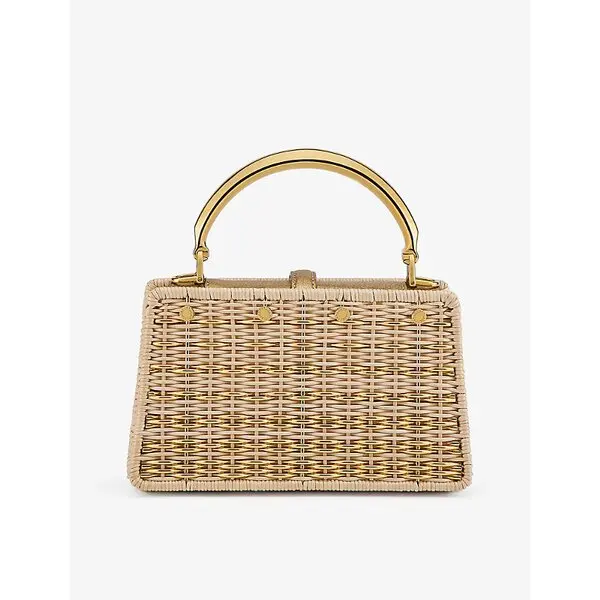 BVLGARI Serpenti Forever Mini Stud-embellished Leather Top-handle Bag
