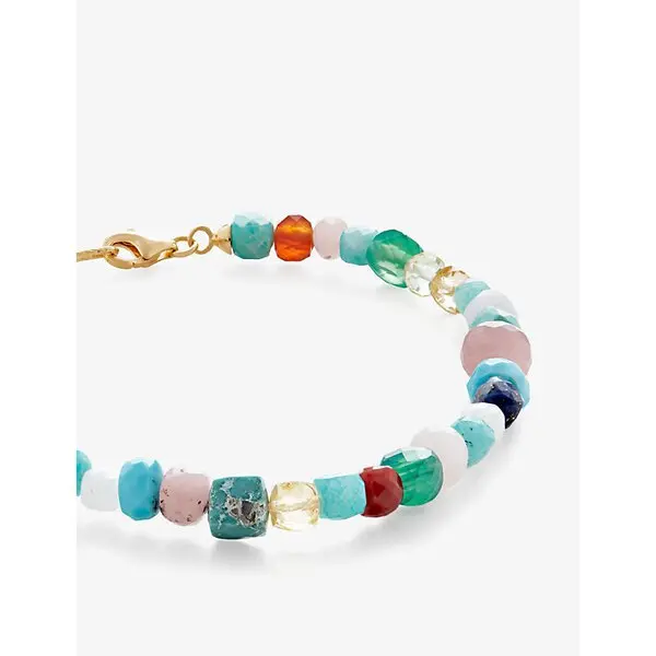 Monica Vinader Freedom 18ct Gold-plated Vermeil Sterling Silver Beaded Bracelet - Yellow Gold