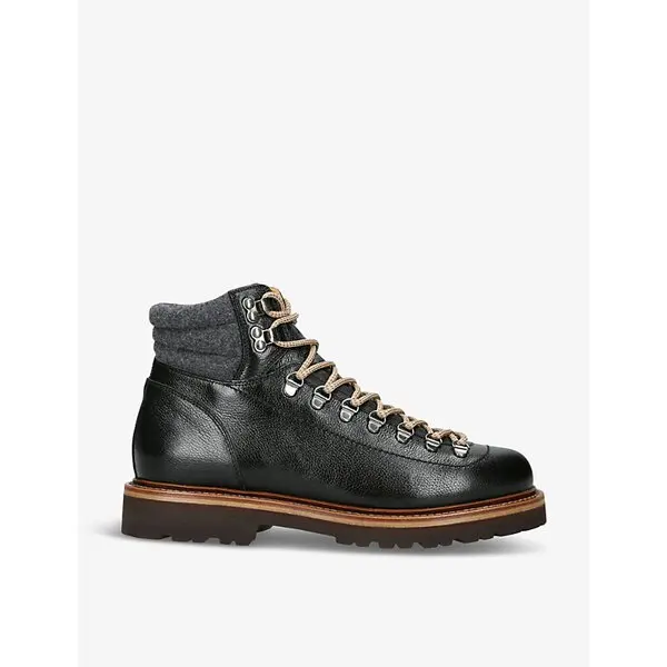 Brunello Cucinelli Chunky-sole Leather Hiking Boots