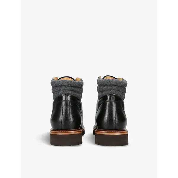 Brunello Cucinelli Chunky-sole Leather Hiking Boots
