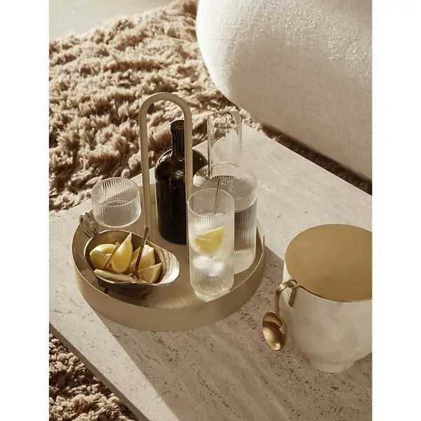 FERM LIVING Ripple Textured Small Glass Carafe Set 500ml - One-color