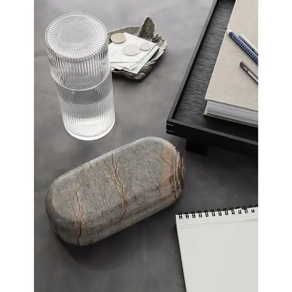 FERM LIVING Ripple Textured Small Glass Carafe Set 500ml - One-color