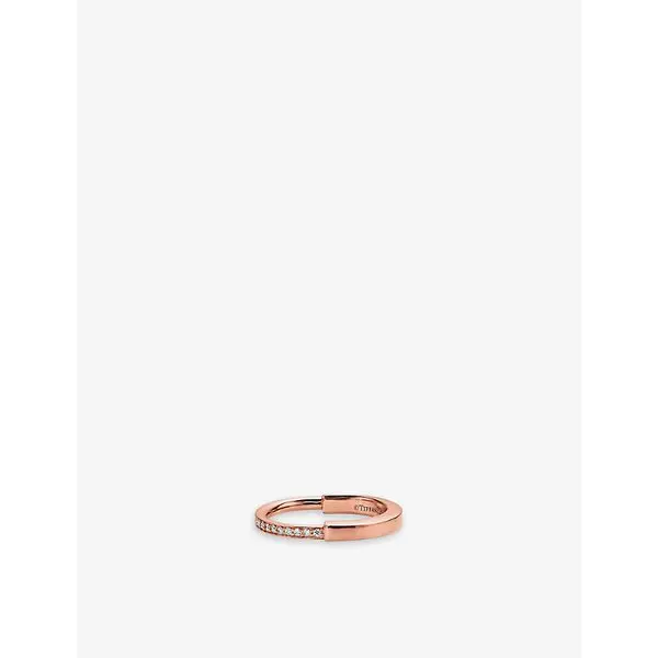 Tiffany & Co. Lock 18ct Rose-gold Diamond Ring - Rose Gold