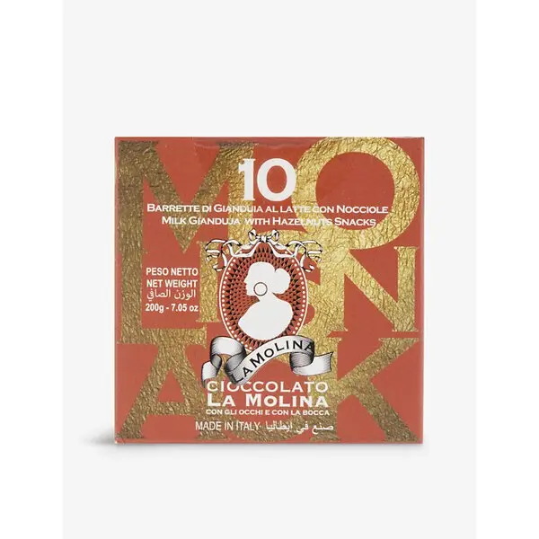 LA MOLINA Molisnack Milk Gianduja And Hazelnut Chocolate Bars Pack Of 10 - One-color