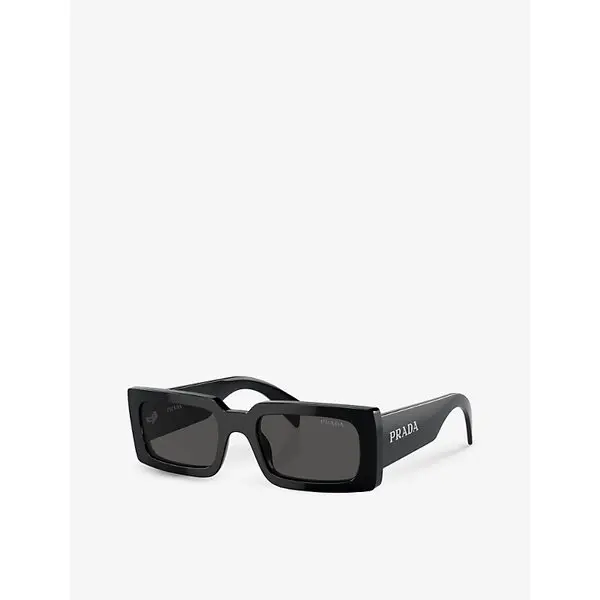 Prada Pr A07s Pillow-frame Sunglasses - Black