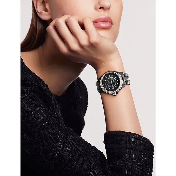 Chanel J12 Ceramic, Steel And Diamond Mechanical Watch