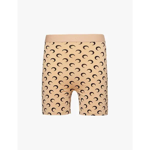 MARINE SERRE Moon-print Stretch-jersey Shorts