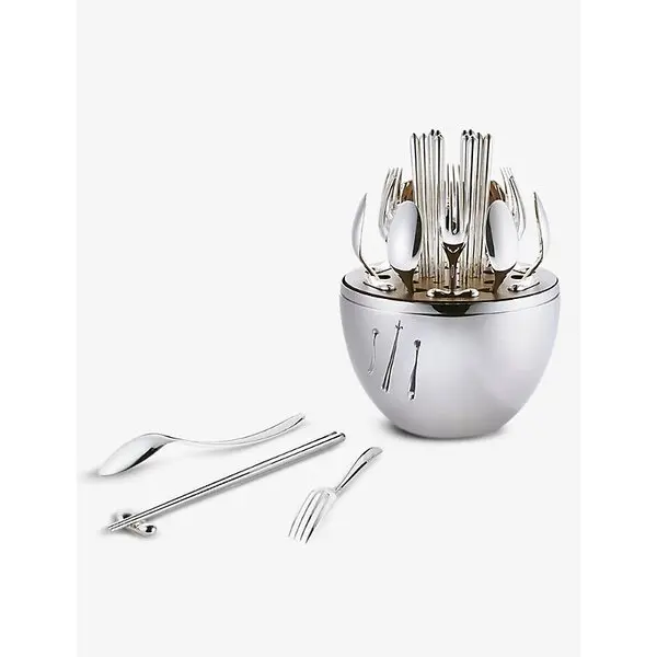 Christofle Mood Asia Silver-plated Stainless-steel Cutlery Set Of 24 - One-color
