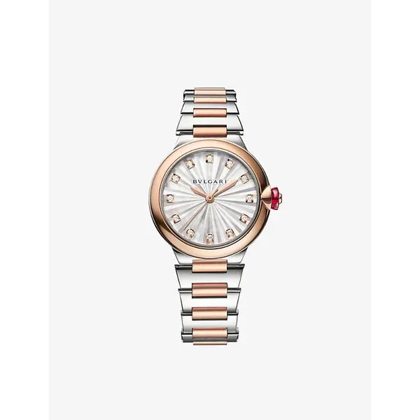 BVLGARI Lvcea Automatic Watch With Diamonds - Rose Gold