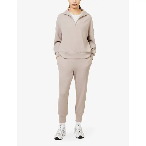 Varley The Slim Cuff Relaxed-fit Jogging Bottoms - Taupe Marl