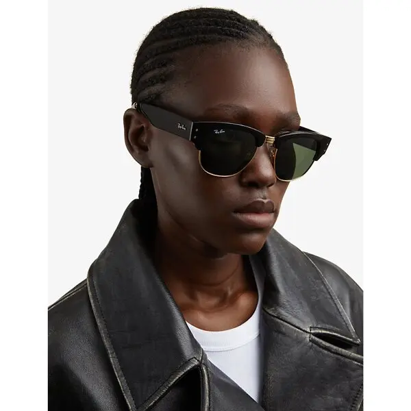 Ray-ban Clubmaster Square-frame Sunglasses - Black