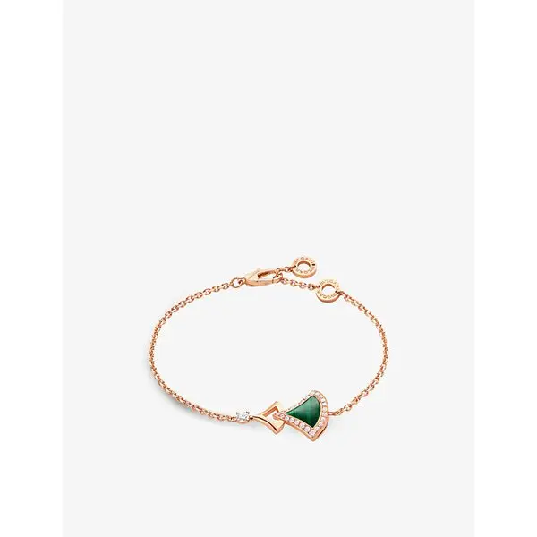 BVLGARI Divas' Dream Malachite Diamond Bracelet - Rose Gold