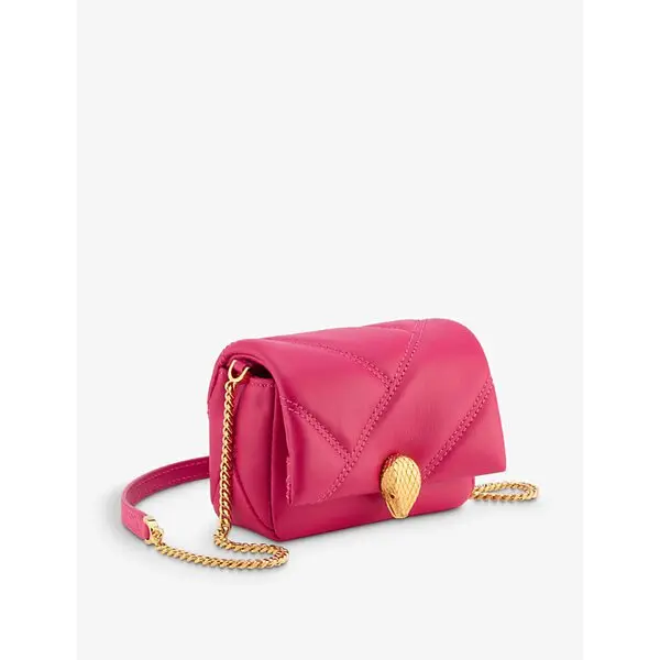 BVLGARI Serpenti Cabochon Mini Leather Shoulder Bag - Fuchsia