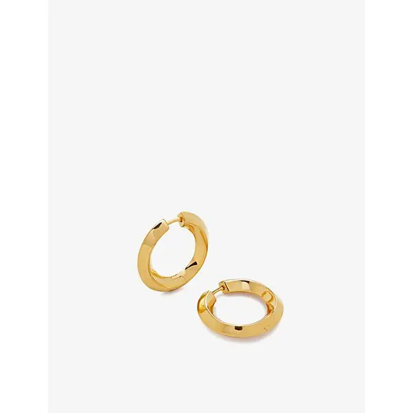 Monica Vinader Power Medium Hoop Earrings - Yellow Gold