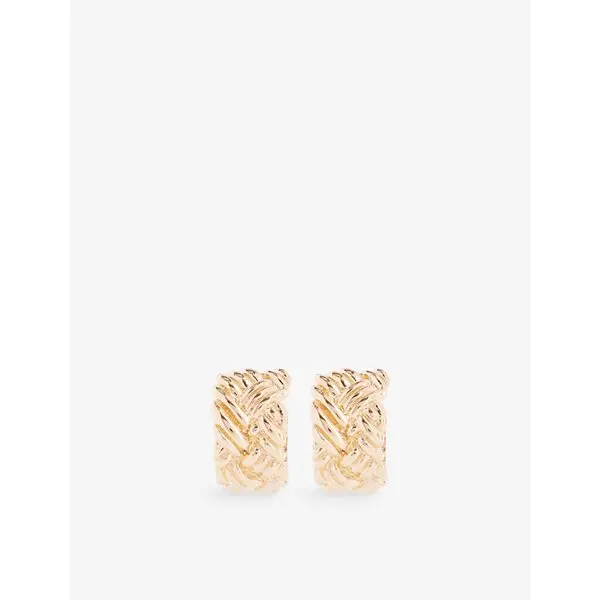 Bottega Veneta Chain Medium 18ct Gold-plated Sterling Silver Earrings - Yellow Gold