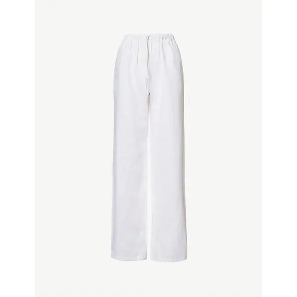 AEXAE Straight-leg Mid-rise Linen Trousers