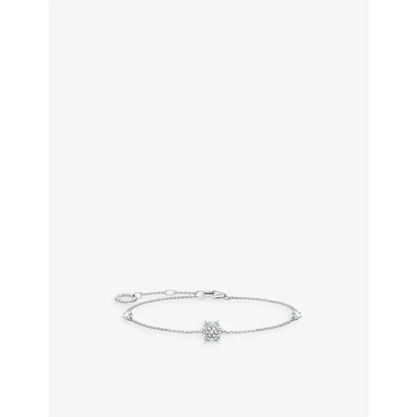 THOMAS SABO Snowflake Zirconia Sterling Silver Bracelet - White