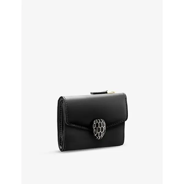 BVLGARI Serpenti Forever Compact Card Holder - Black