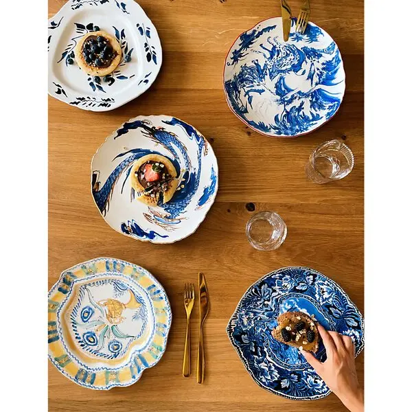 SELETTI Diesel Living With Classics On Acid Hollandia Flowers Porcelain Dinner Plate 28cm - One-color