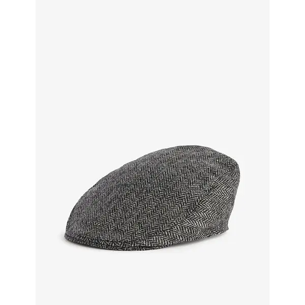 DENTS Manorbrook Herringbone Wool Cap - Charcoal