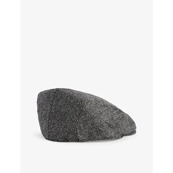 DENTS Manorbrook Herringbone Wool Cap - Charcoal