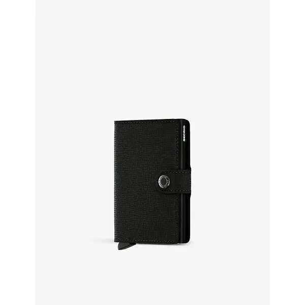 SECRID Miniwallet Crisple Leather And Aluminium Wallet - Mc-black