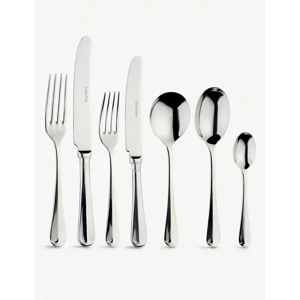 ARTHUR PRICE Rattail 58 Piece Canteen Stainless Steel Cutlery Set For 8 - One-color