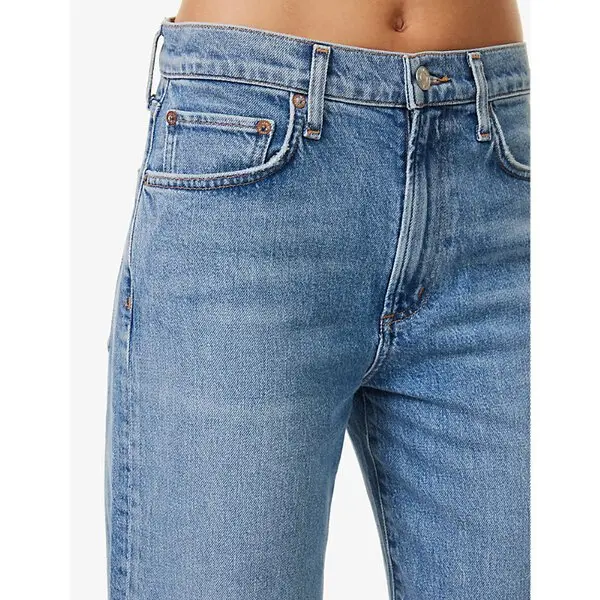 AGOLDE Harper Straight-leg Mid-rise Jeans - Flash (med Marble Ind)