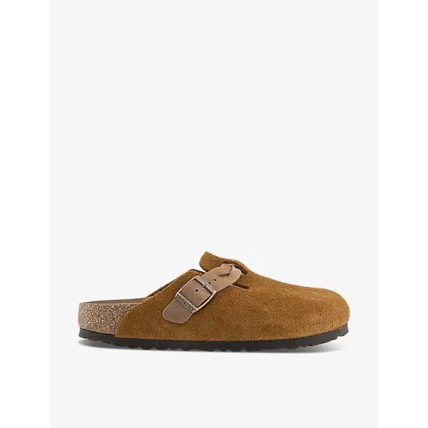 Birkenstock Brown Embossed Slip-On Clogs London Embossed Leather in Color Carafe | BIRKENSTOCK US main image 2