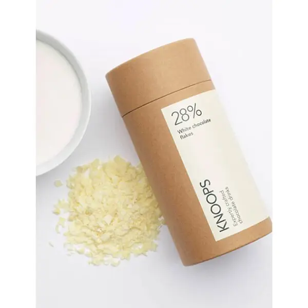 KNOOPS 28% White Hot Chocolate Flakes 250g