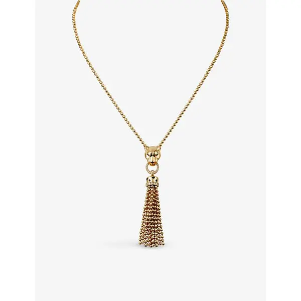 CARTIER Panthère De 18ct Yellow-gold Pendant Necklace With Diamonds, Tsavorite, Onyx And Lacquer - Yellow Gold
